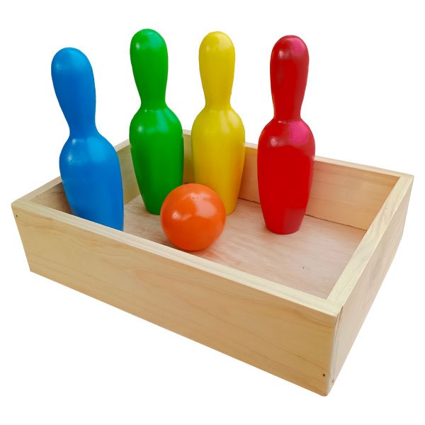 bowling kayu, mainan edukasi untuk anak | UMKM Cibinong