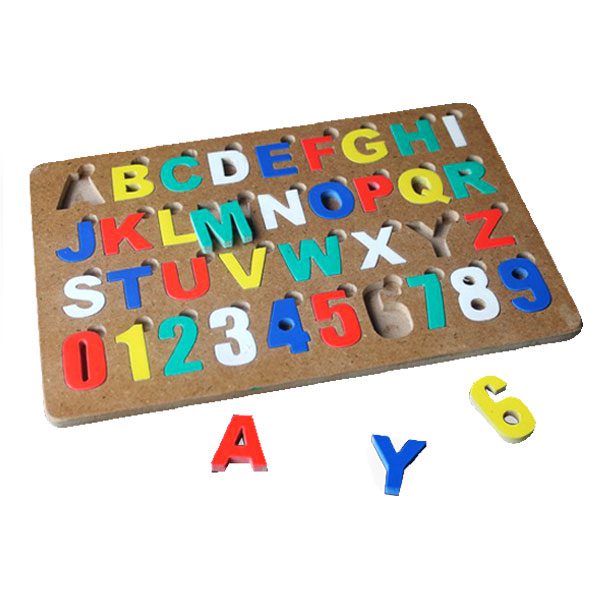 Puzzle Huruf Besar & Angka Cat | UMKM Cibinong